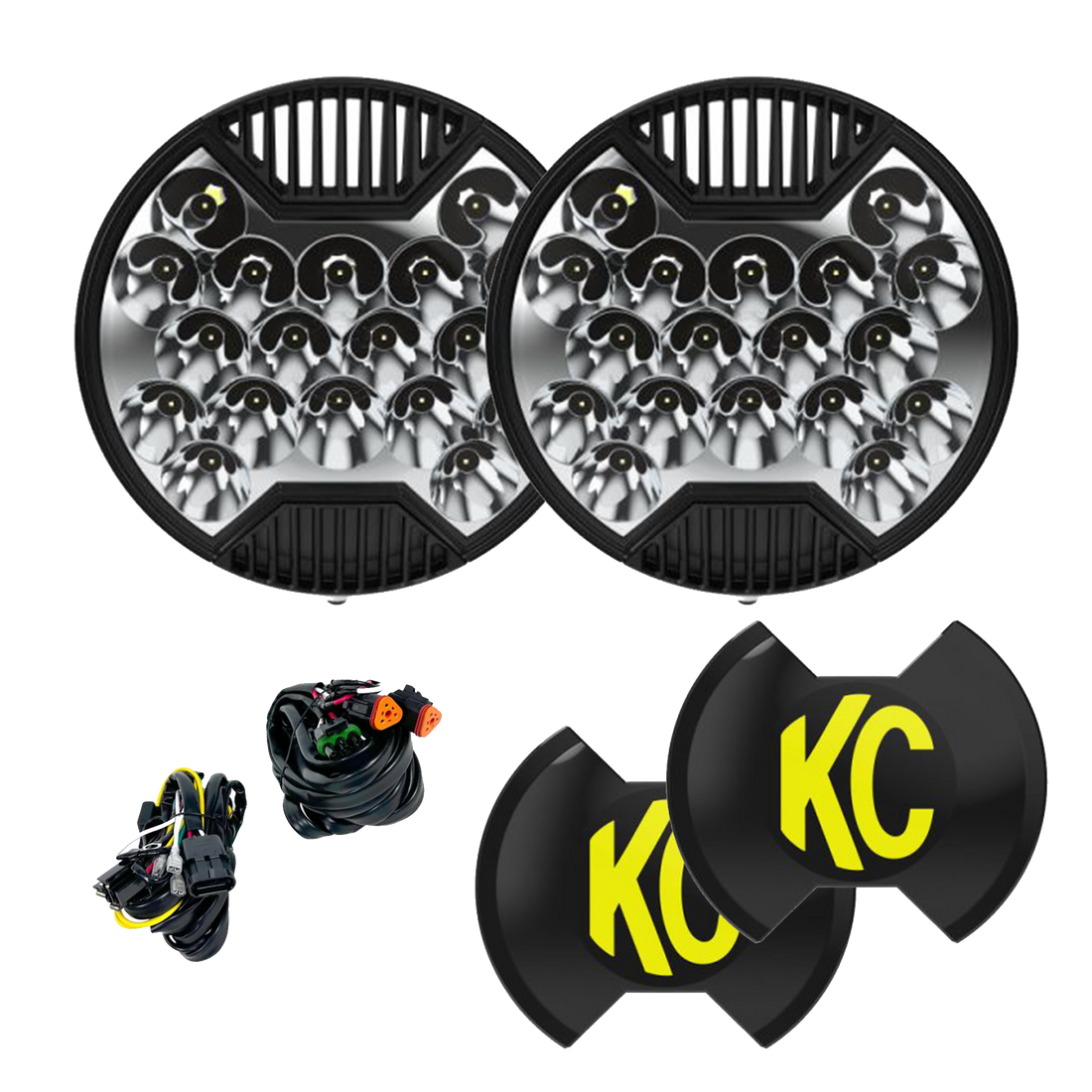SlimLite® 2 x 8" LED - Bundle - 276W Spot Beam – KC Hilites Australia